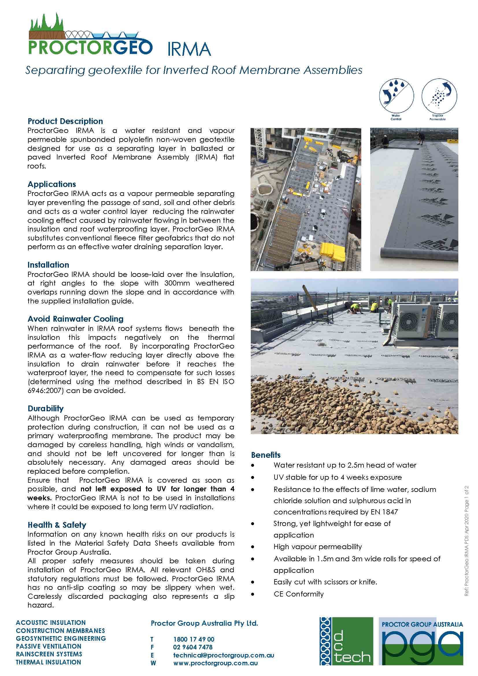 Proctor Geo IRMA separation geotextile