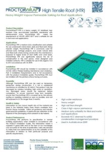 ProctorWrap HTR Roof Vapour Permeable Membrane