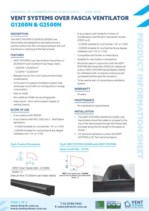 ProctorVent Over Fascia Vent 25mm FV25 - Proctor Group Australia Pty Ltd